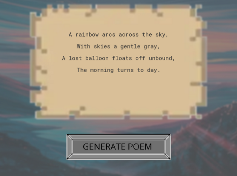 Random Rhyming Poem Generator by Kirosana