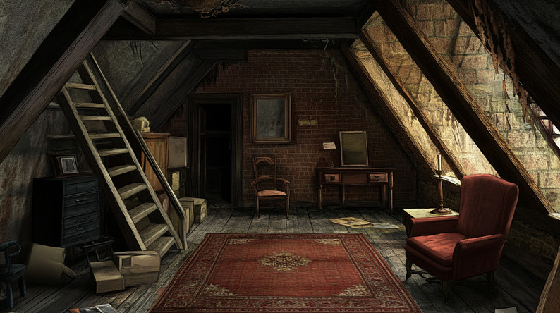 FREE HORROR ATTIC VN BACKGROUNDS by Liminal Games