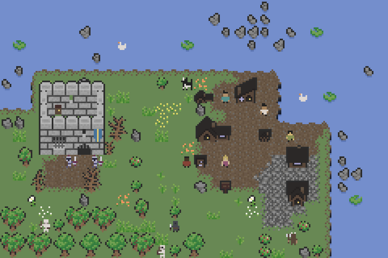 8x8 Medieval Overworld Tileset by gortilla