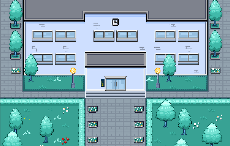 SIMPLE city+school TileSet by Zombicat