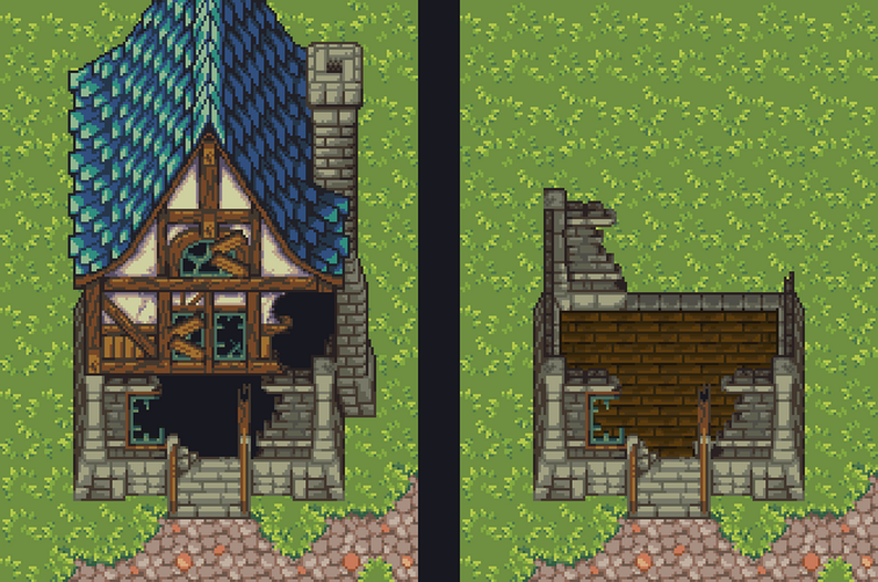 Pixel Art Tileset - Iconic Homestead by Seliel the Shaper
