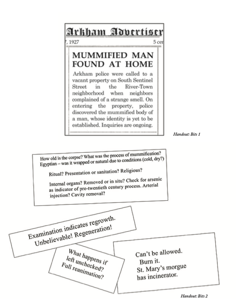 Call of Cthulhu: No Time to Scream Free Handouts Pack by Chaosium