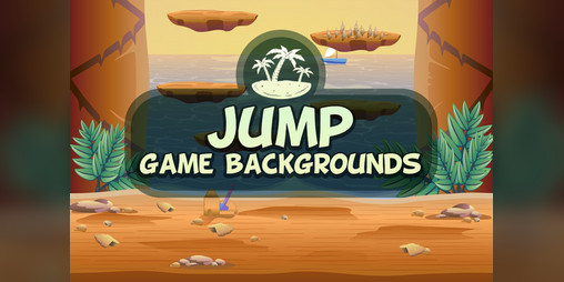 Jump 2D Game Backgrounds by Free Game Assets (GUI, Sprite, Tilesets)