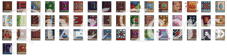 Pixel Art Tomes - Icons by Magicae! Games