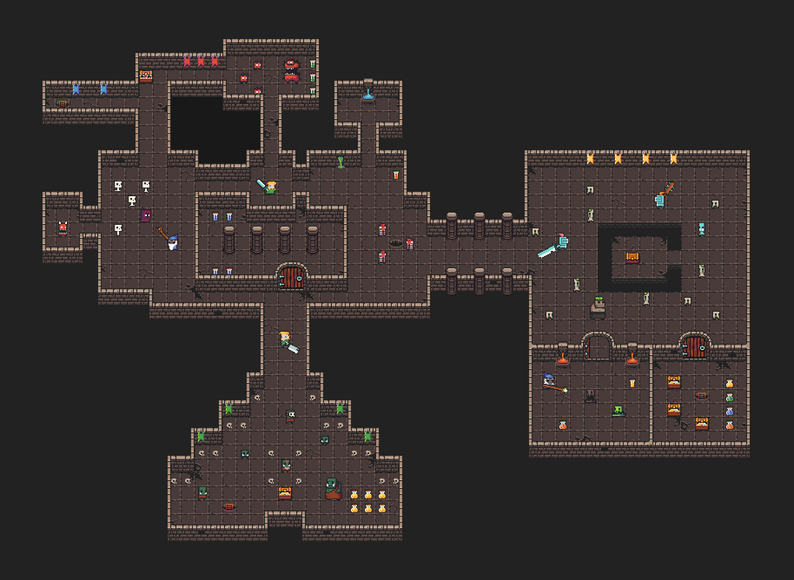 16x16 DungeonTileset II by 0x72