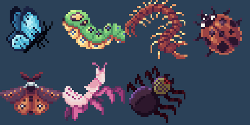 Bugs / Insect Asset Pack - Pixel Universe by Deirk