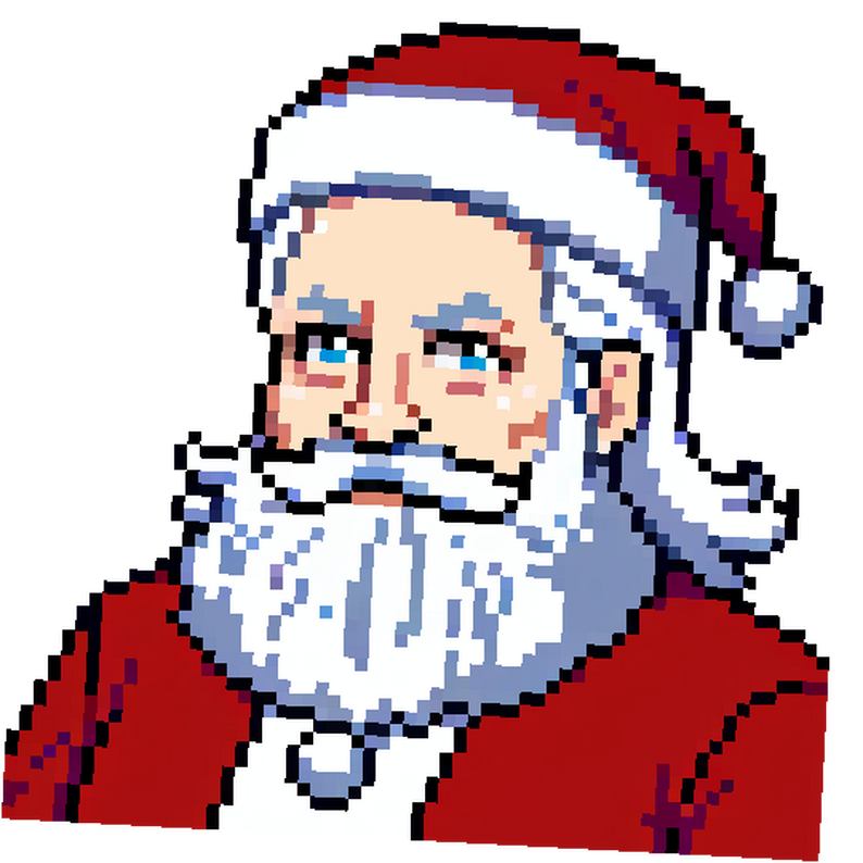 Santa Claus Portrait - Pixel Art Sprite | Christmas Holiday Character ...