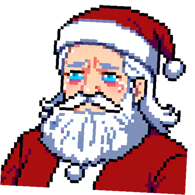Santa Claus Portrait - Pixel Art Sprite | Christmas Holiday Character ...