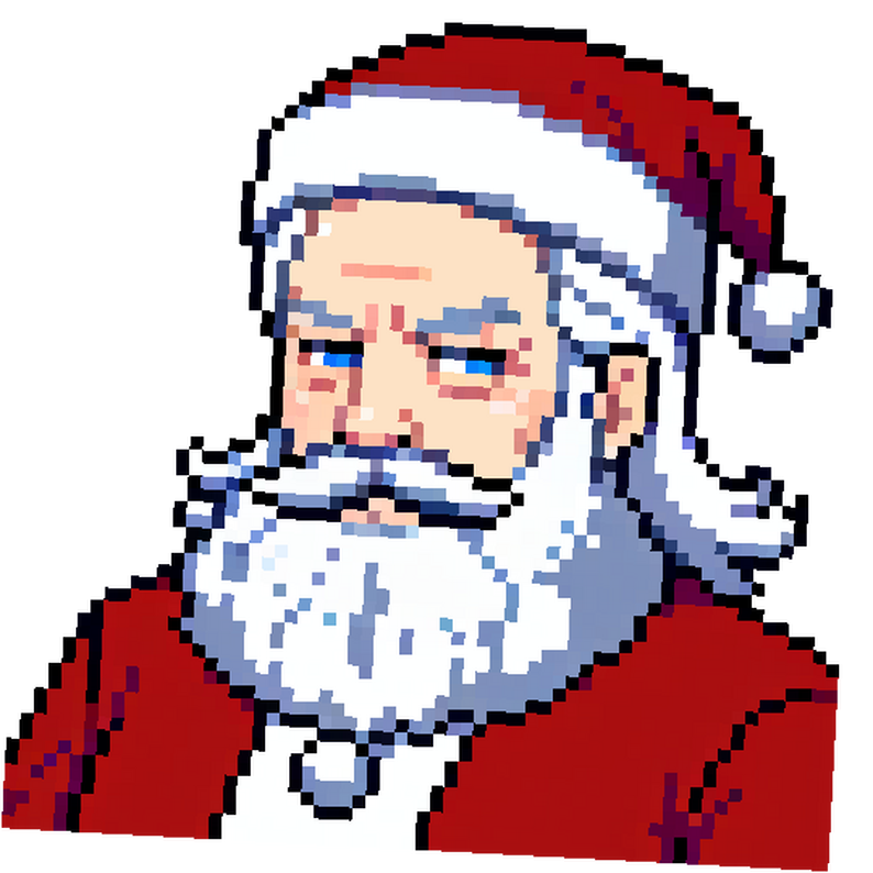 Santa Claus Portrait - Pixel Art Sprite | Christmas Holiday Character ...