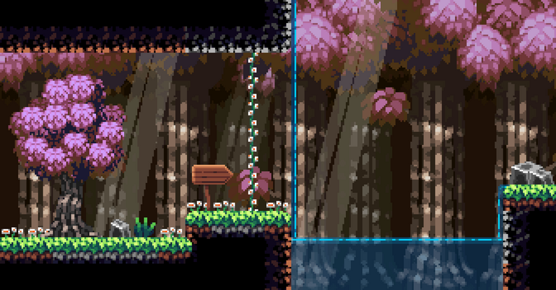 Pixel Woods - Free Platformer Tileset by Cubic Tree