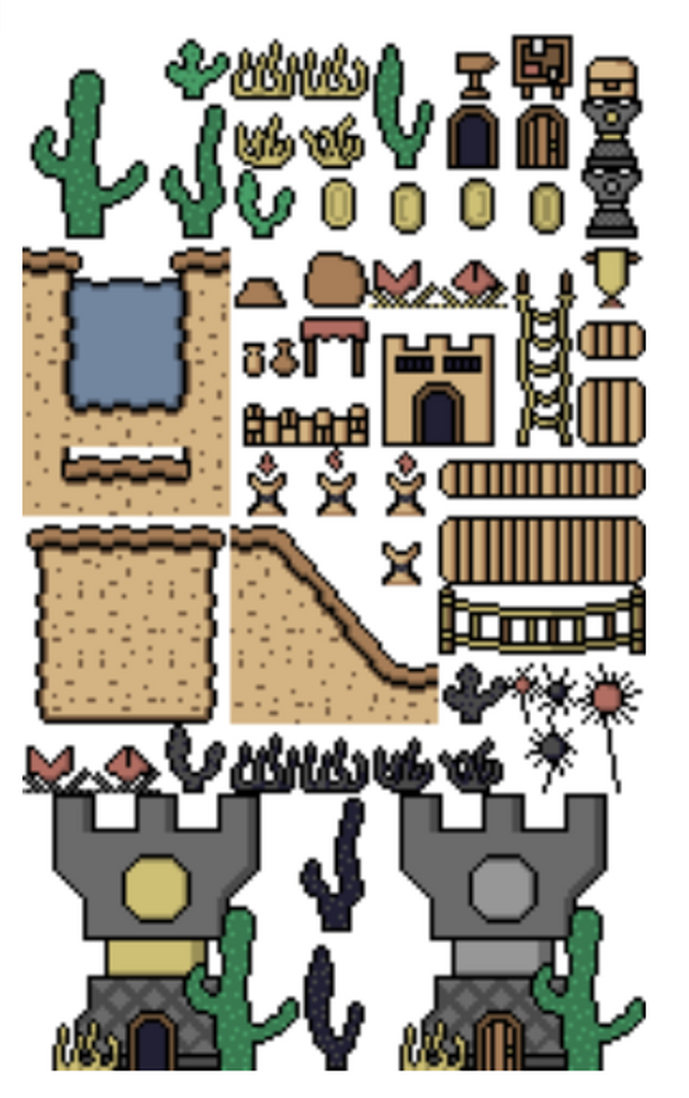 LEVELS AND ENVIRONMENTS - Angria's 16x16 assets by Octotem