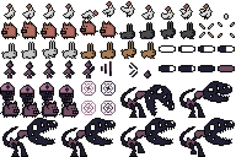 MONSTERS AND ENNEMIES - Angria's 16x16 assets by Octotem