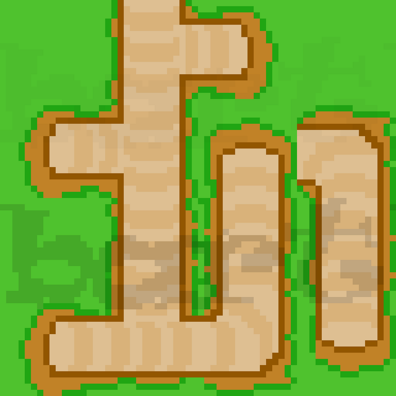 16 bit Natural Path Pixel Art Tileset by bartholomheow