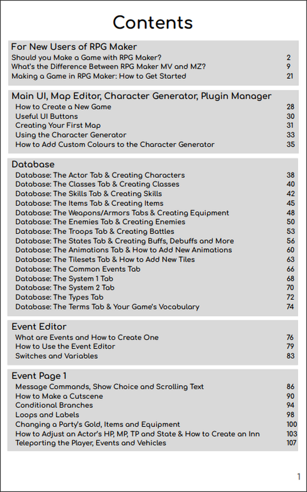 RPG Maker MZ for Beginners - Vol. 1 by Caz