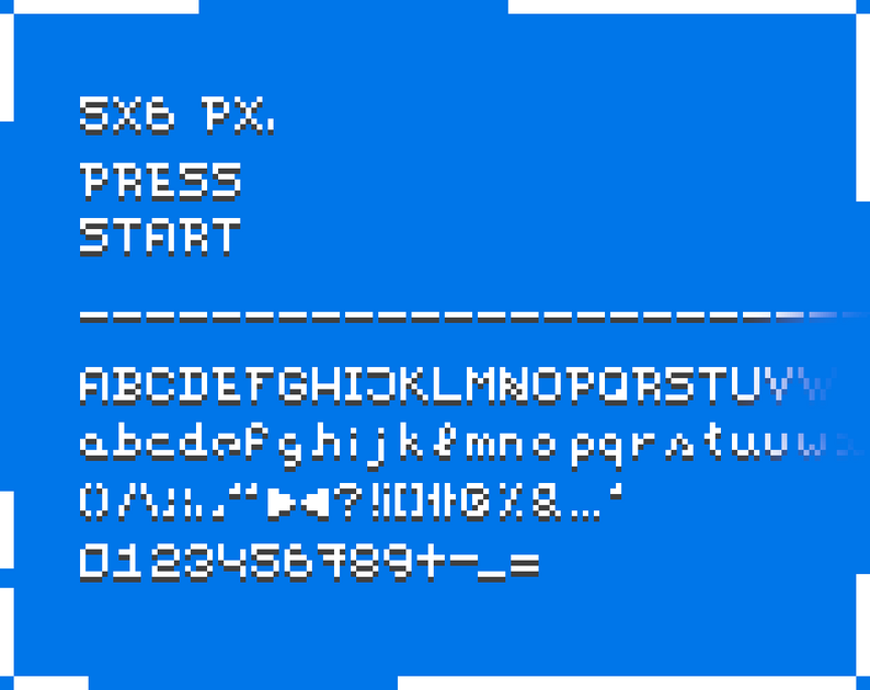 PRESS START (Font - 5x6 Px.) by Booom