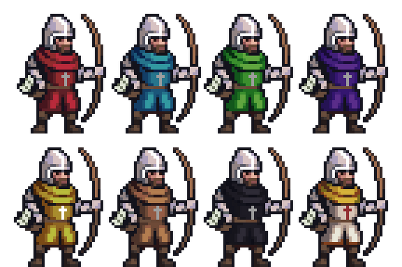 FREE - 2D Pixel Art Archer Character - Sidescroller by GandalfHardcore