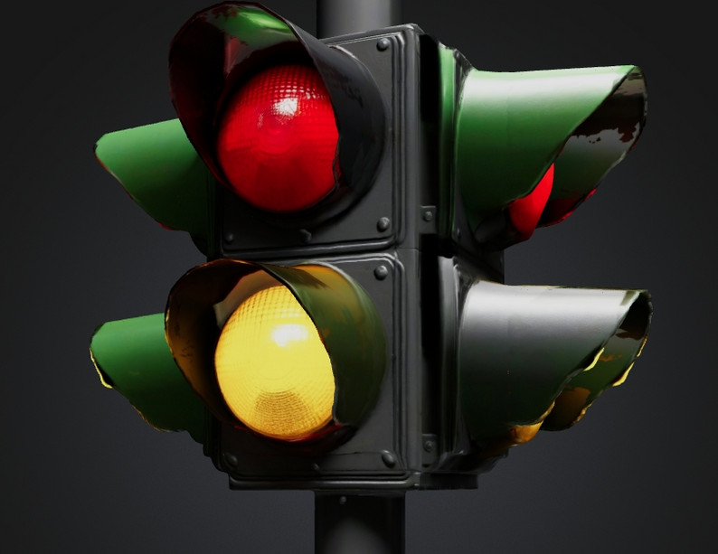 3D city traffic light by GameAssetsPro