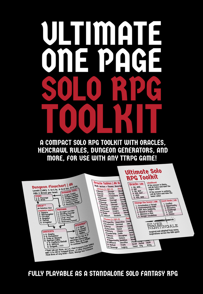 Ultimate One Page RPG Toolkit 2.1 by SilverNightingale