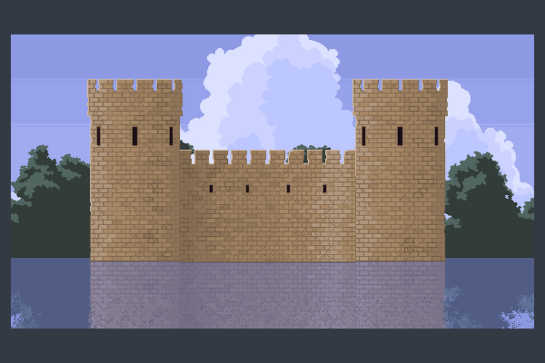 Castle Pixel Art Backgrounds by Free Game Assets (GUI, Sprite, Tilesets)