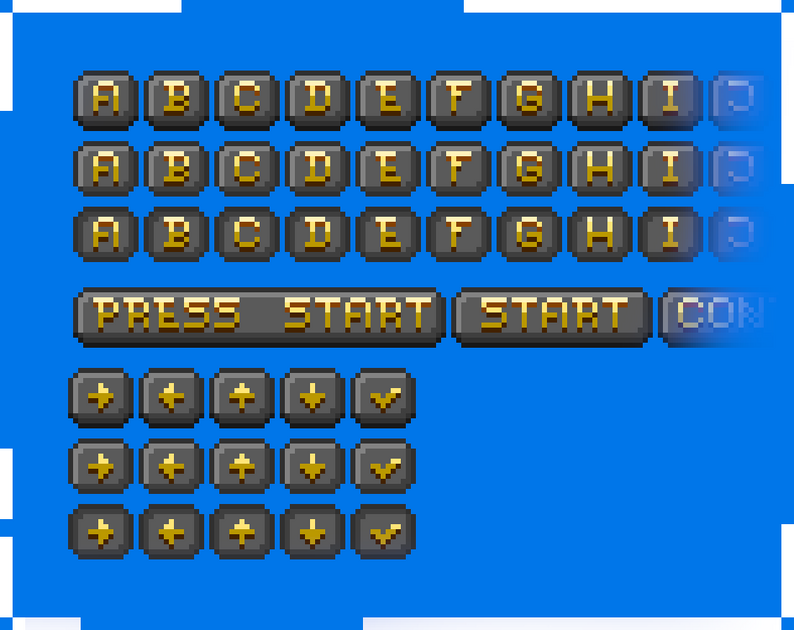 PRESS START (BUTTON FONT) by Booom
