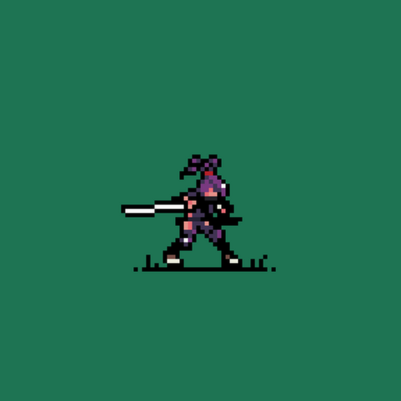 2D Platformer | kunoichi ninja character sprite by MOMONGA