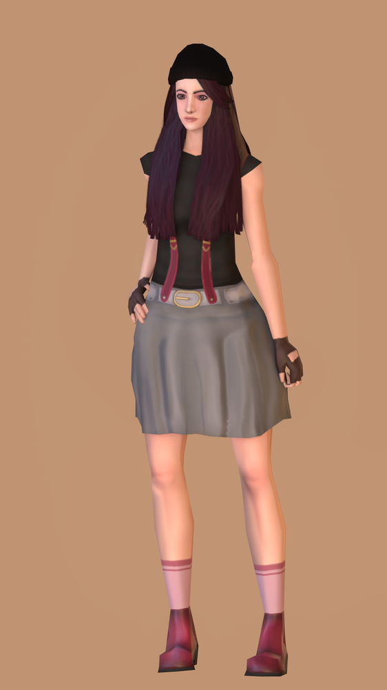 Low Poly Girl - animated (free) by ManNeko