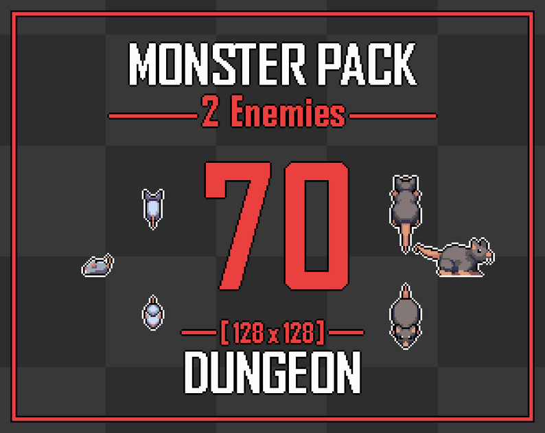 [Mega Pack] Top Down Monsters by Admurin