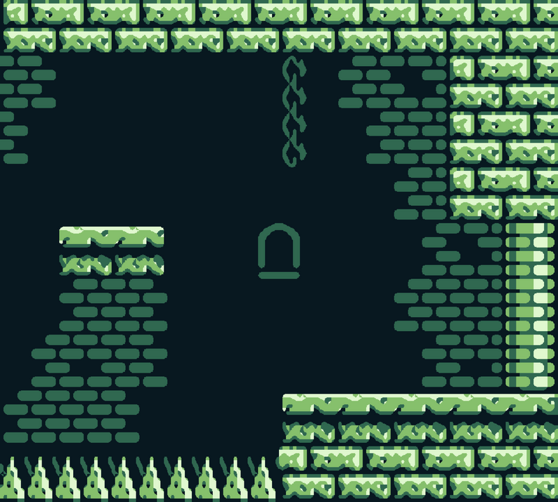 Game Boy CASTLE Platform Tileset by Kensu William