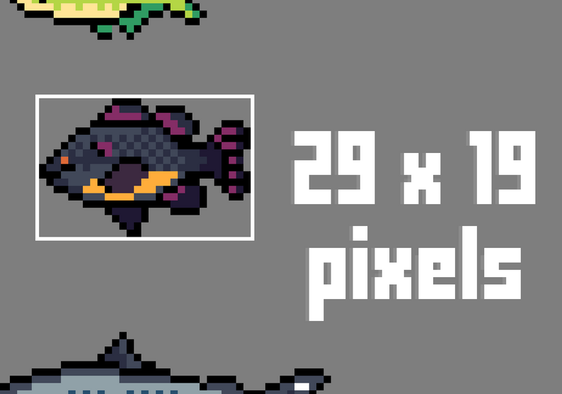 Pixel Art Fish Asset Pack 1 by fandom