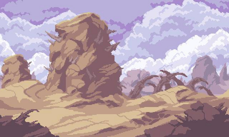 Dead Desert - Fantasy Pixel-Art Tileset by aamatniekss