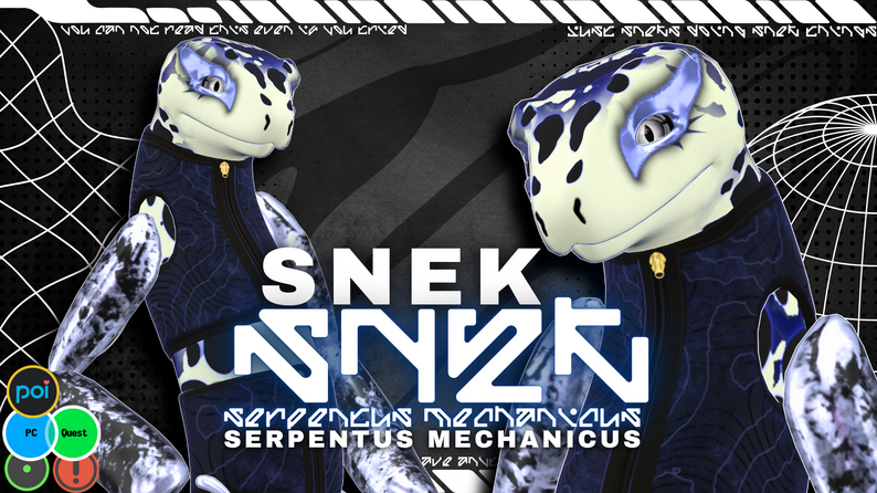 Snek the Cybernetic Snake Avatar Vrchat 3.0 [PC] & [Quest] by LoafeVR