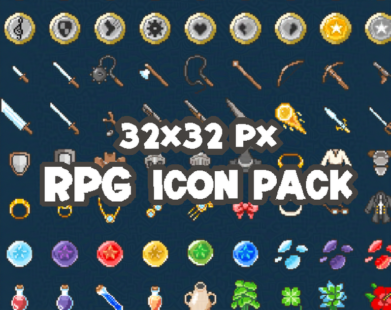 32x32 px Generic RPG Icon Pack by VectoRaith
