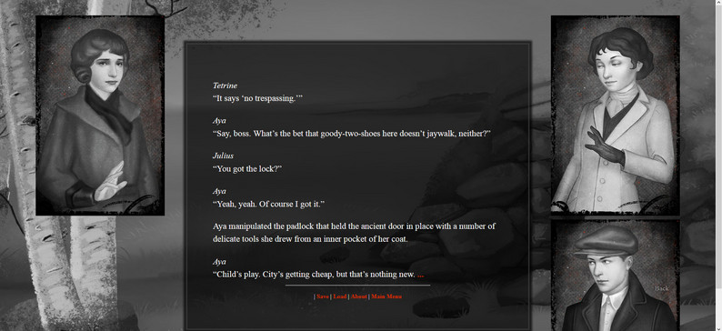Simple Visual Novel Template for Twine by S. A.