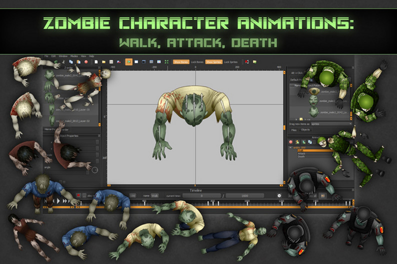 Zombie Top-Down Shooter Game Kit by Free Game Assets (GUI, Sprite ...