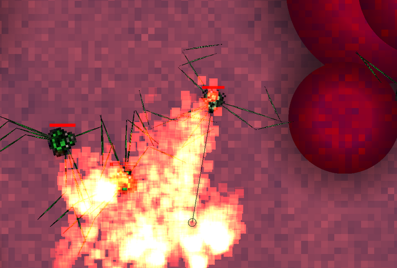 Procedural Spider Flamethrower by chockens