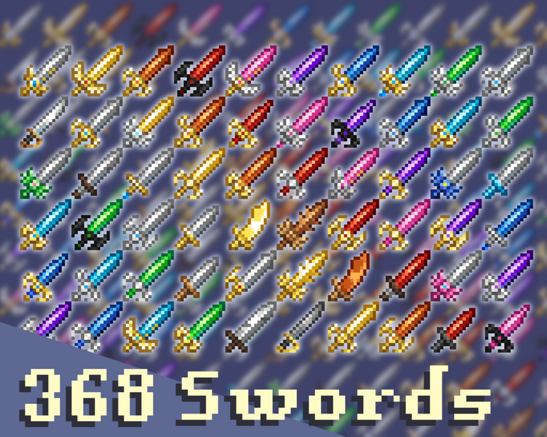 368 Pixel Swords - RPG Fantasy Swords by Frenchpixelle