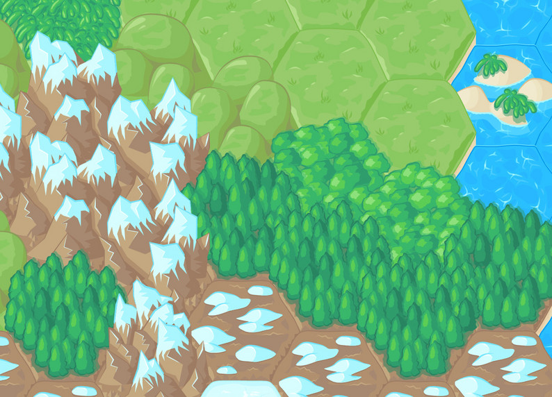Hex Vector Map Tileset by Palona