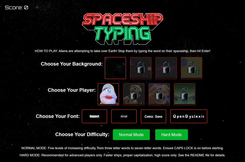 Spaceship Typing by DogTree Studios