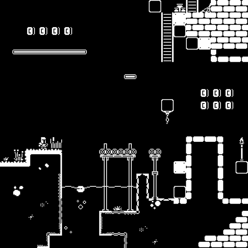 1-bit Knight - 16x16 Platformer Asset pack by terapizza