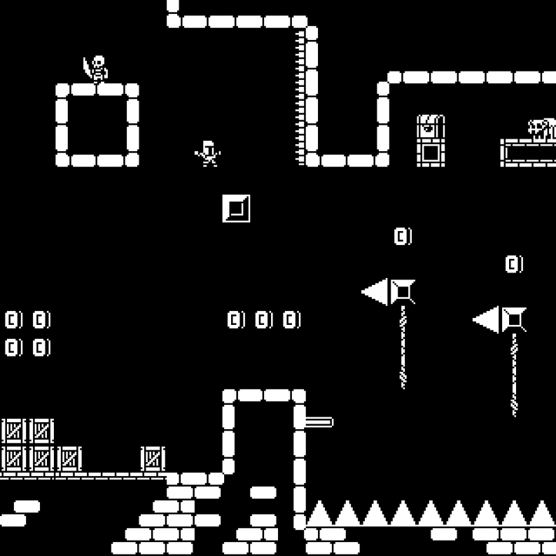 1-bit Knight - 16x16 Platformer Asset pack by terapizza