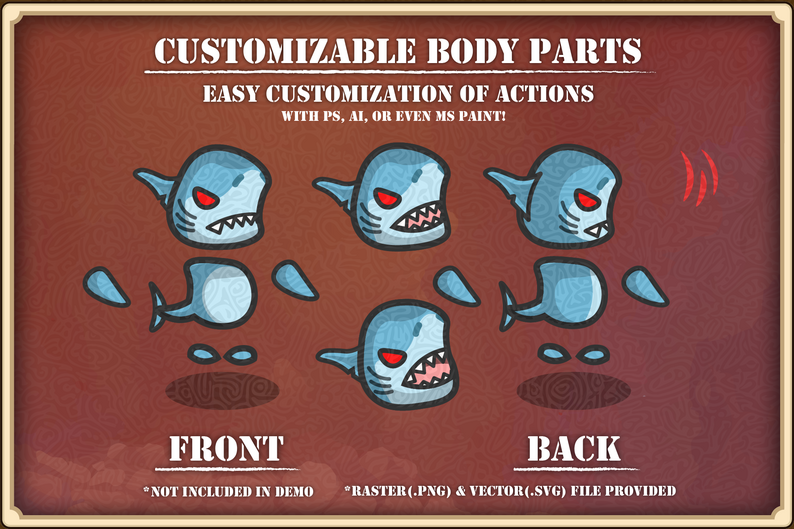 2D Monster - Cute & Chibi: Demo Pack by huberthart