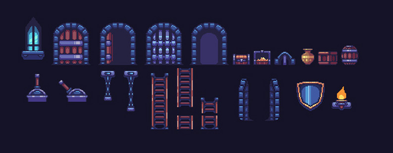 Medieval pixel art asset FREE by BlackSpire Studio