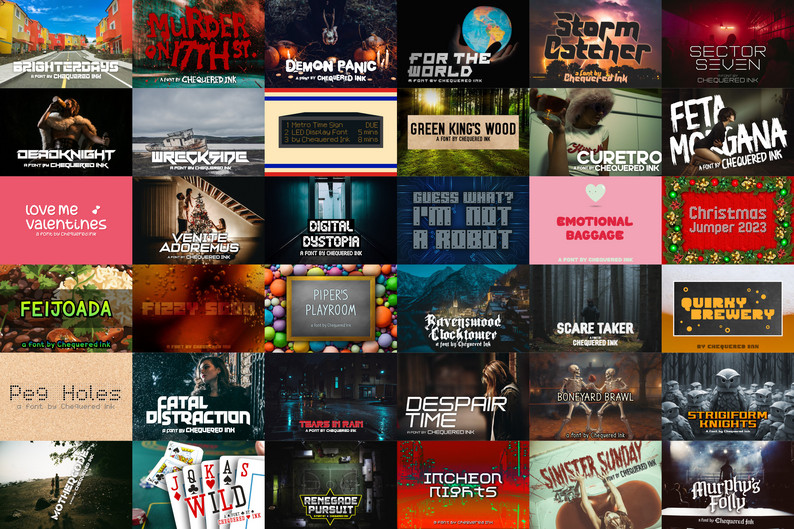All Fonts Pack by Chequered Ink