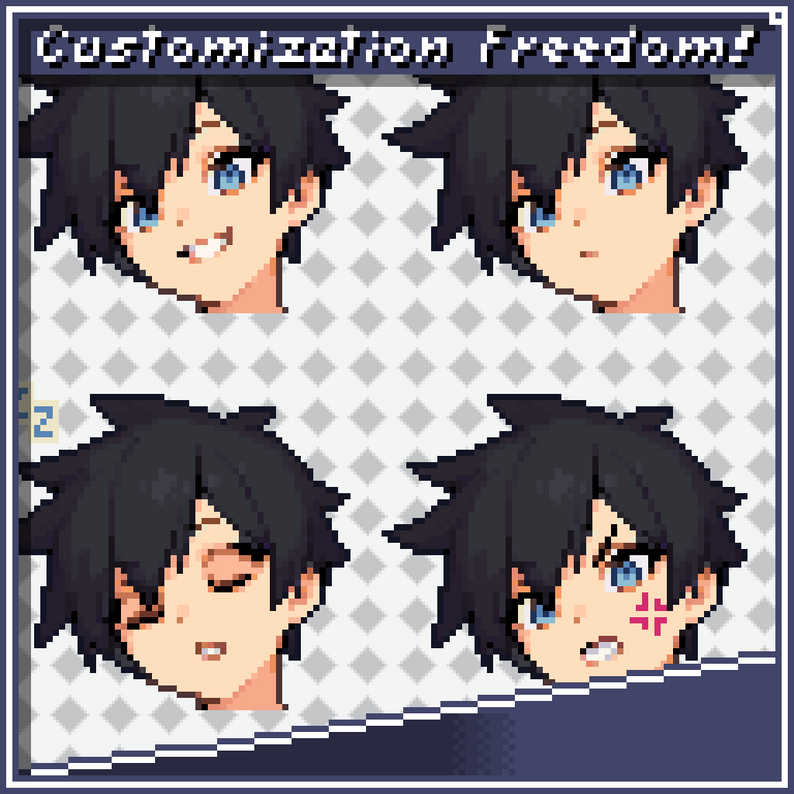 Pixel Art Visual Novel Pack: Kaori by UsagiV