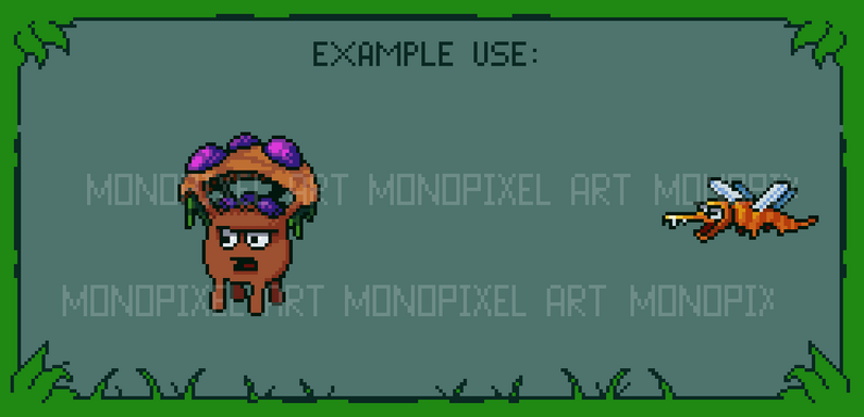 Flying Forest Monsters 2D Pixel Art by MonoPixelArt