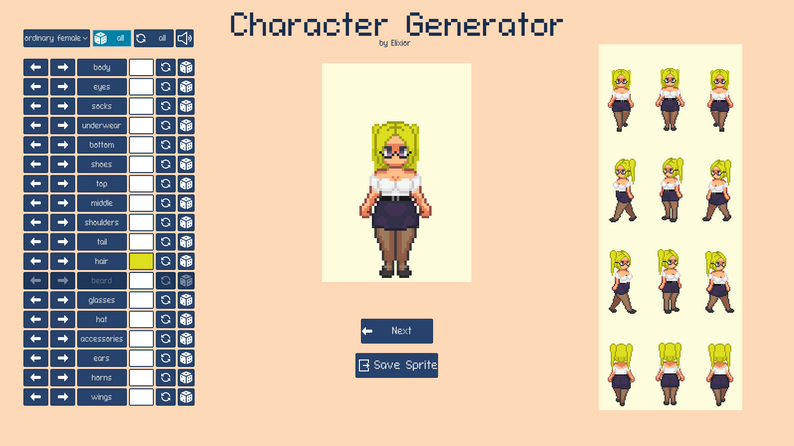 Character Generator by Elixior