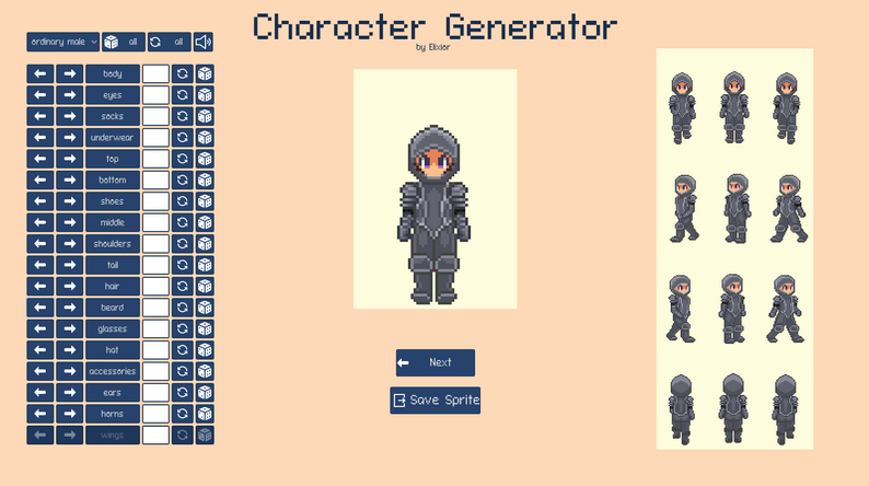 Character Generator by Elixior