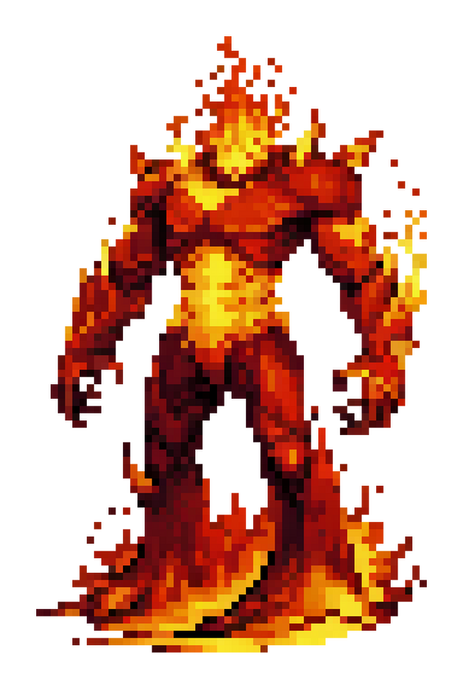 Pixel-Art Golems & Elementals Sprite Pack - 34 Golems & Elementals by ...