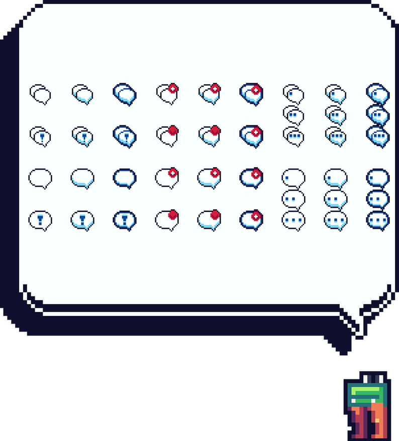 Chat Balloons/Bubbles - Pixel Art by MegaCrash
