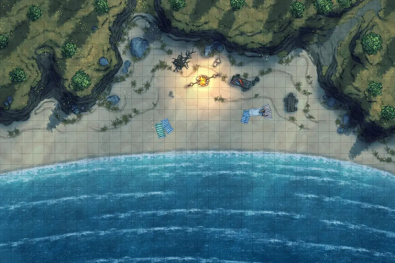 Beach Episode - D&D Map Pack by Cyclopean